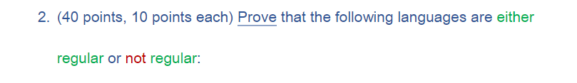 Solved 2. (40 points, 10 points each) Prove that the | Chegg.com