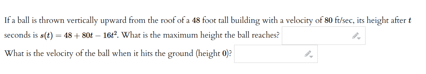 Solved If a ball is thrown vertically upward from the roof | Chegg.com