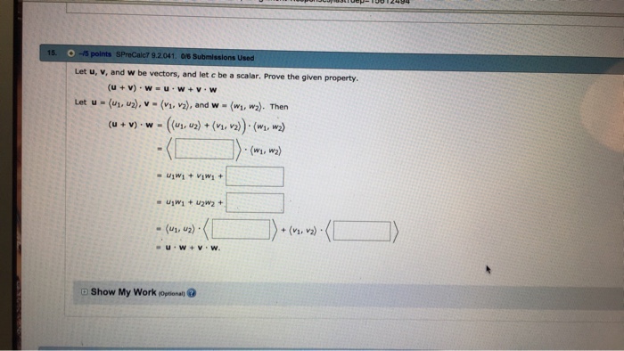 Solved Let u, v, and w be vectors, and let c be a scalar. | Chegg.com Solved Let u, v, and w be vectors, and let c be a scalar. | Chegg.com