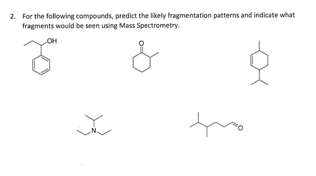 Solved For the following compounds, predict the likely | Chegg.com
