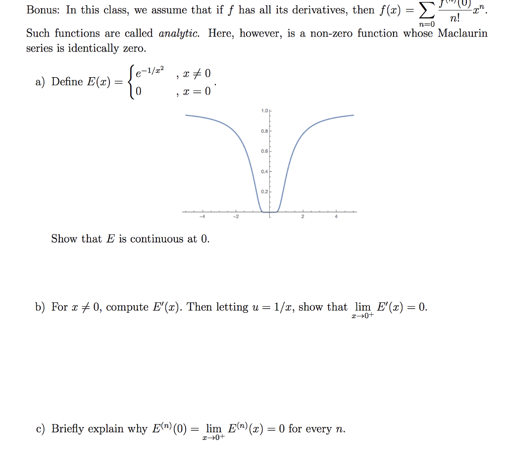 Solved Bonus: In this class, we assume that if f has all its | Chegg.com