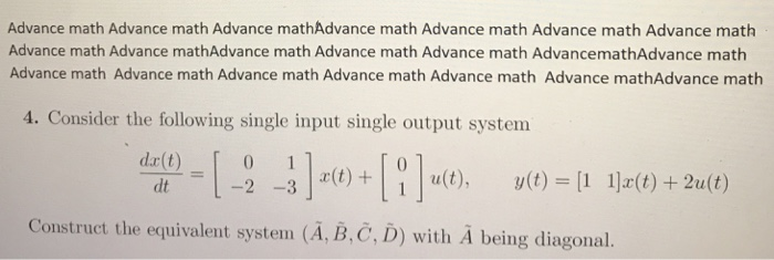 Solved Advance math Advance math Advance mathAdvance math | Chegg.com