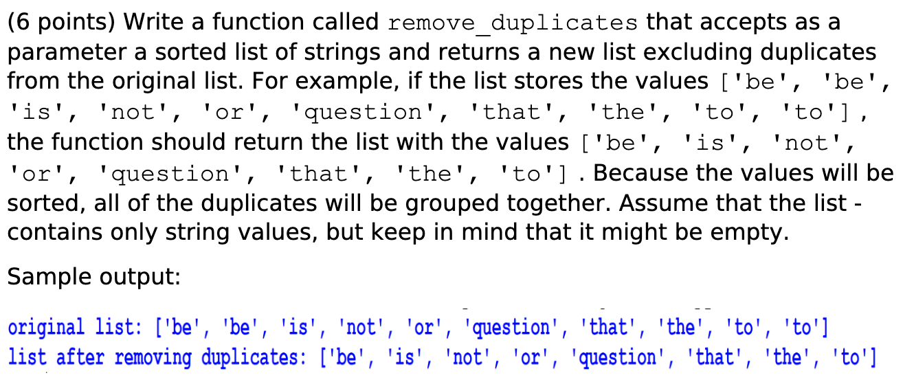 Solved (When processing a string, a list or a dictionary, | Chegg.com