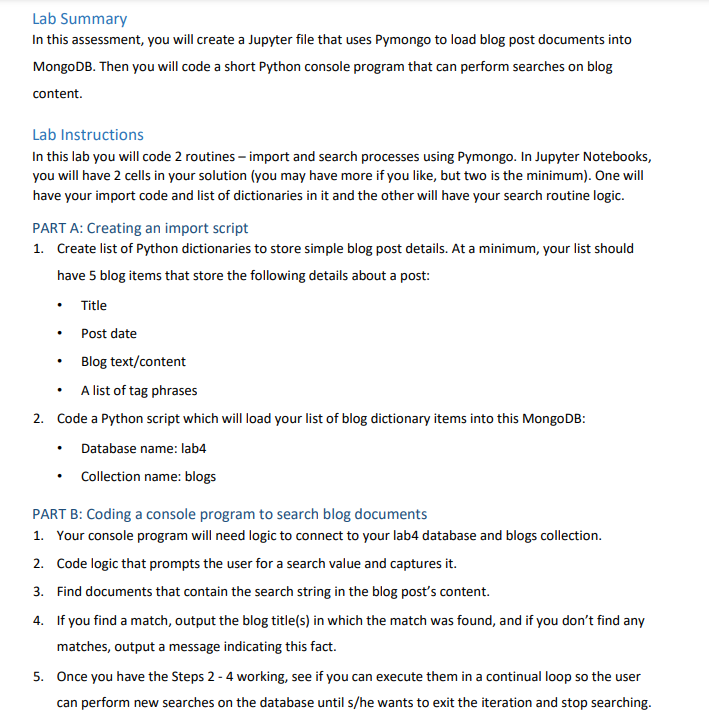 Solved Lab Summary In this assessment, you will create a | Chegg.com