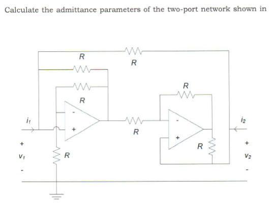 Solved Calculate the admittance parameters of the two-port | Chegg.com