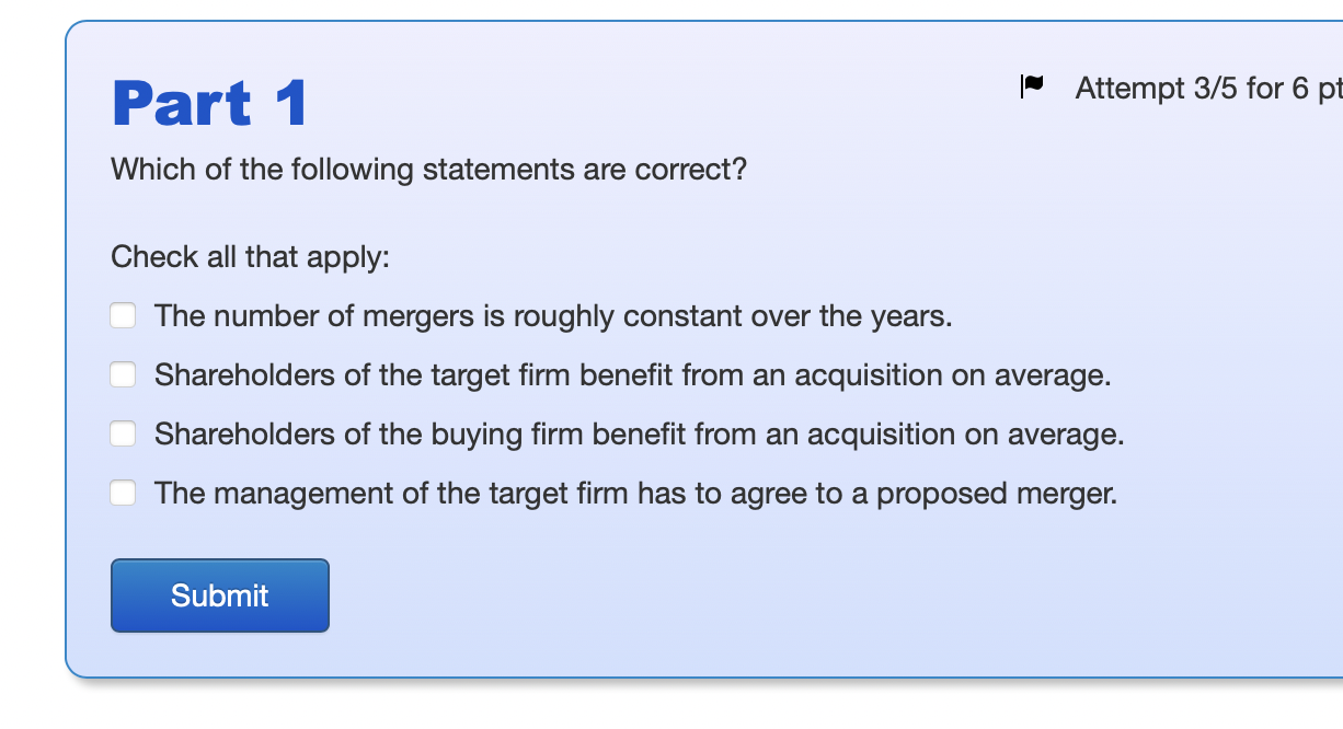 Solved | Attempt 1/5 Part 1 What are valid reasons for | Chegg.com