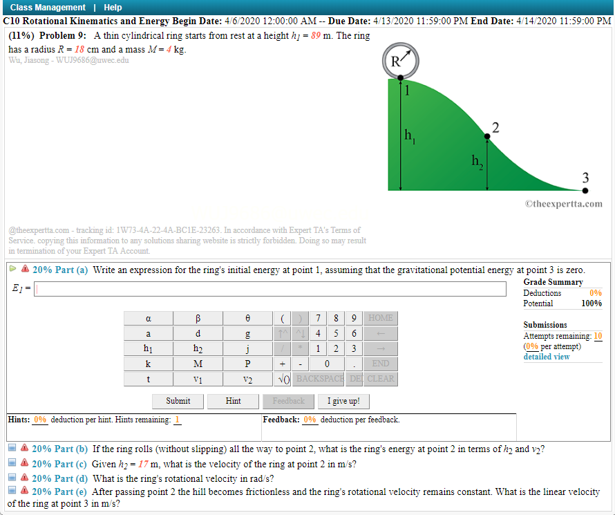 Solved Class Management | Help C10 Rotational Kinematics and | Chegg.com