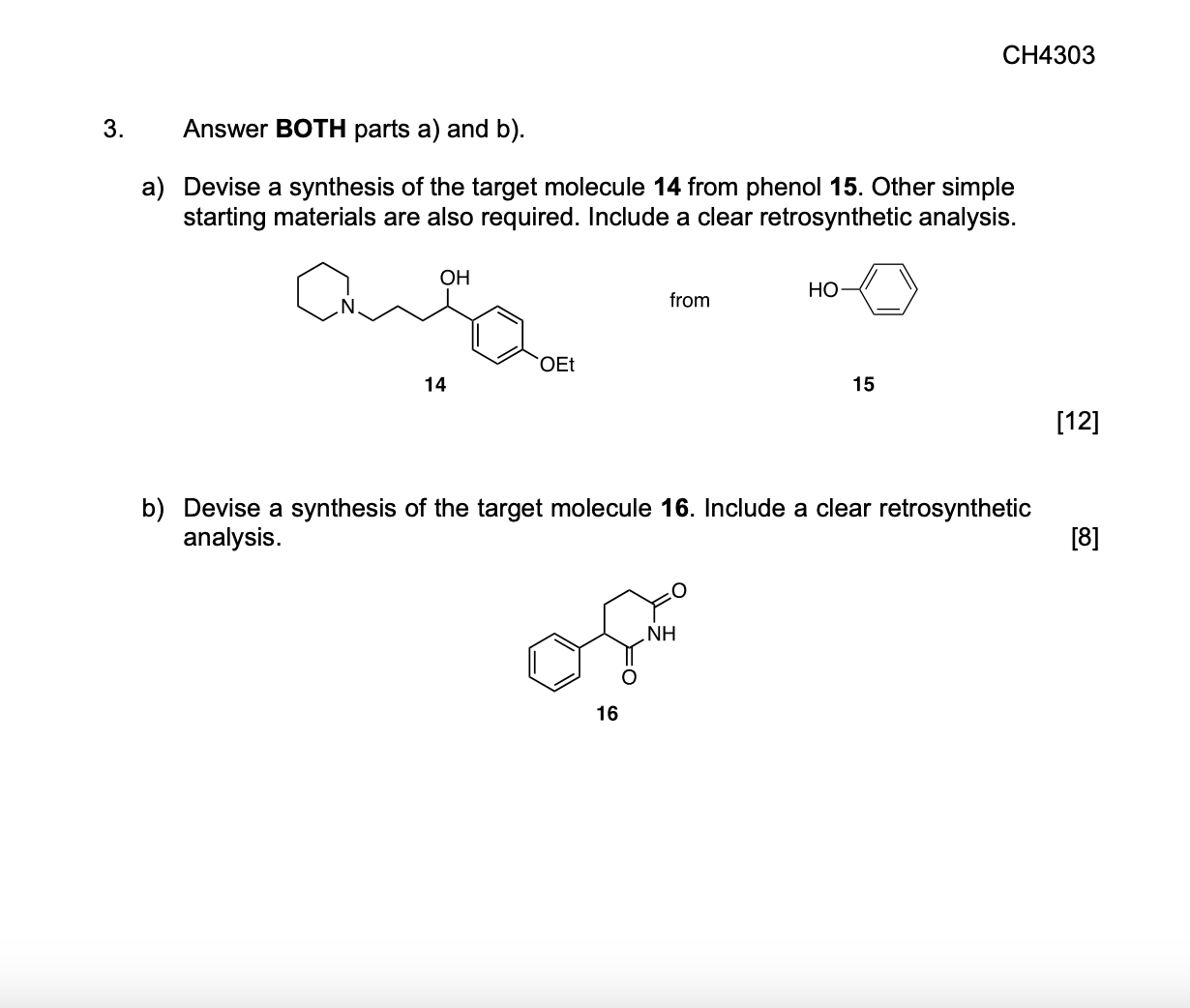 Answer BOTH parts a) ﻿and b).a) ﻿Devise a synthesis | Chegg.com