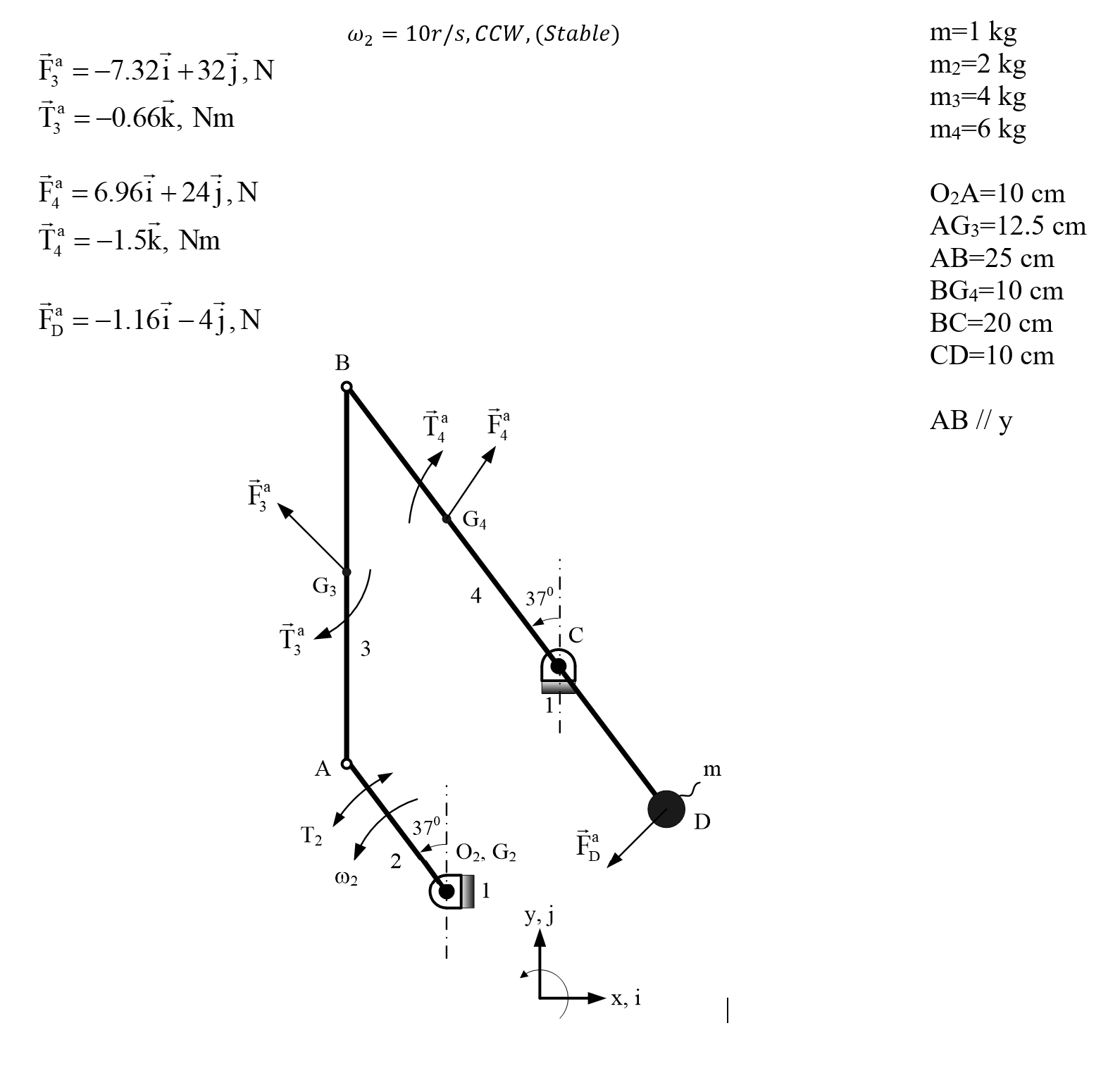 Solved In the mechanism running in the horizontal plane, | Chegg.com