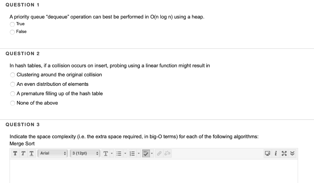 Solved QUESTION 1 A priority queue "dequeue" operation can | Chegg.com