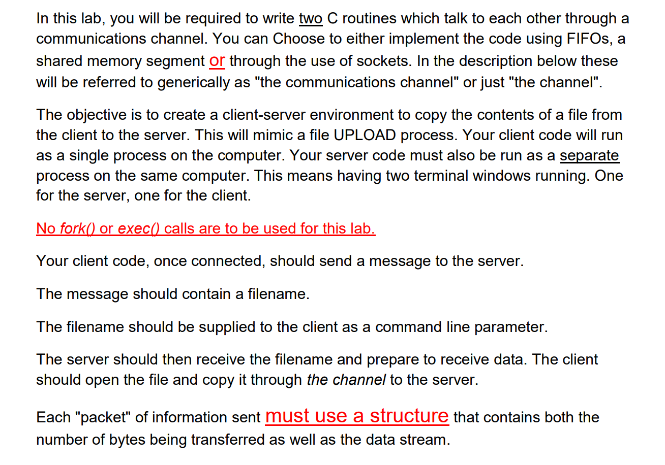 Solved In this lab, you will be required to write two C | Chegg.com