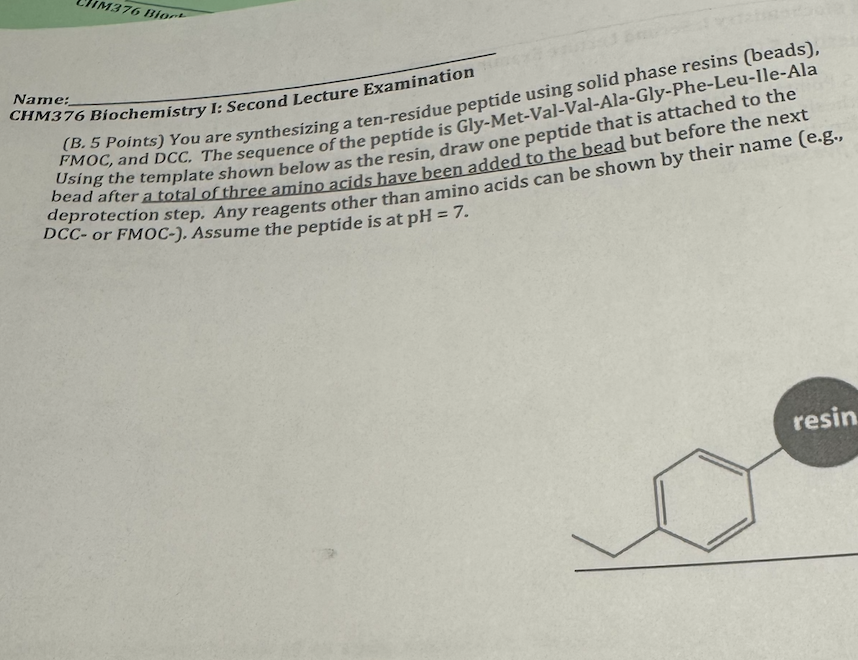 Solved Name: (B. 5 ﻿Points) ﻿You are synthesizing a | Chegg.com