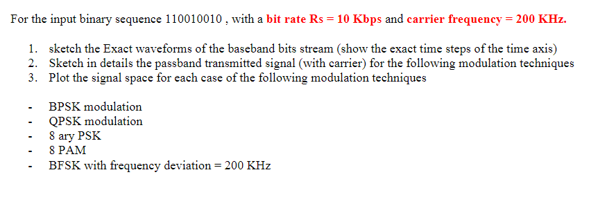 Solved For the input binary sequence 110010010, with a bit | Chegg.com