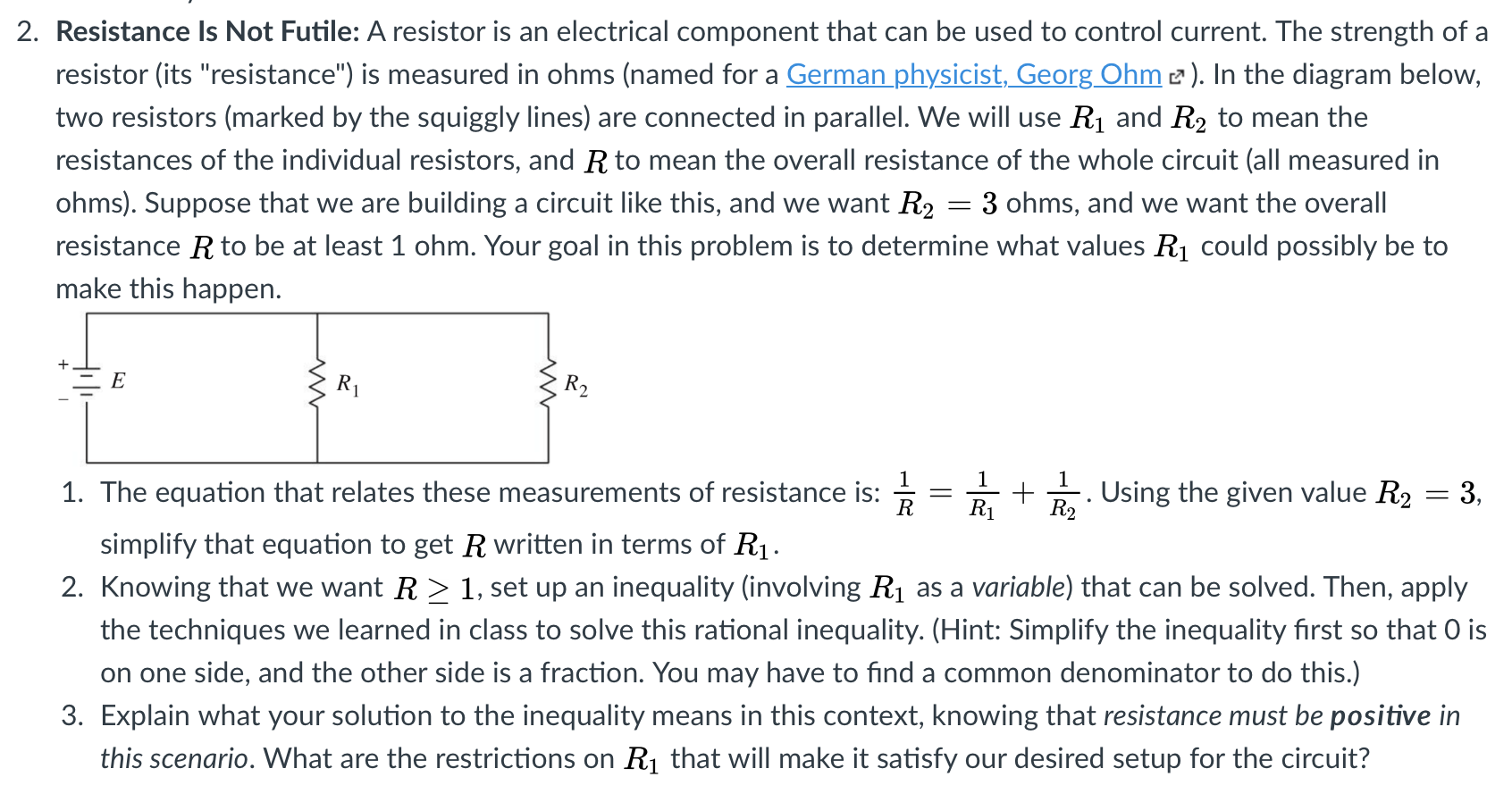 Solved 2. Resistance Is Not Futile: A resistor is an | Chegg.com