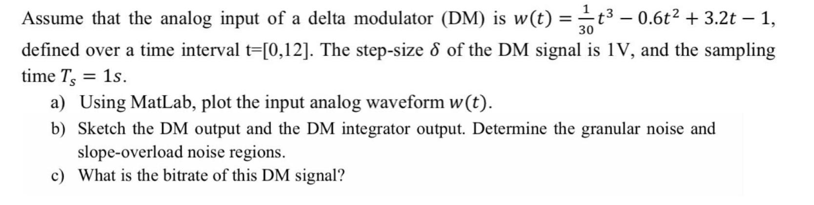 Solved - - 30 time TS = Assume that the analog input of a | Chegg.com