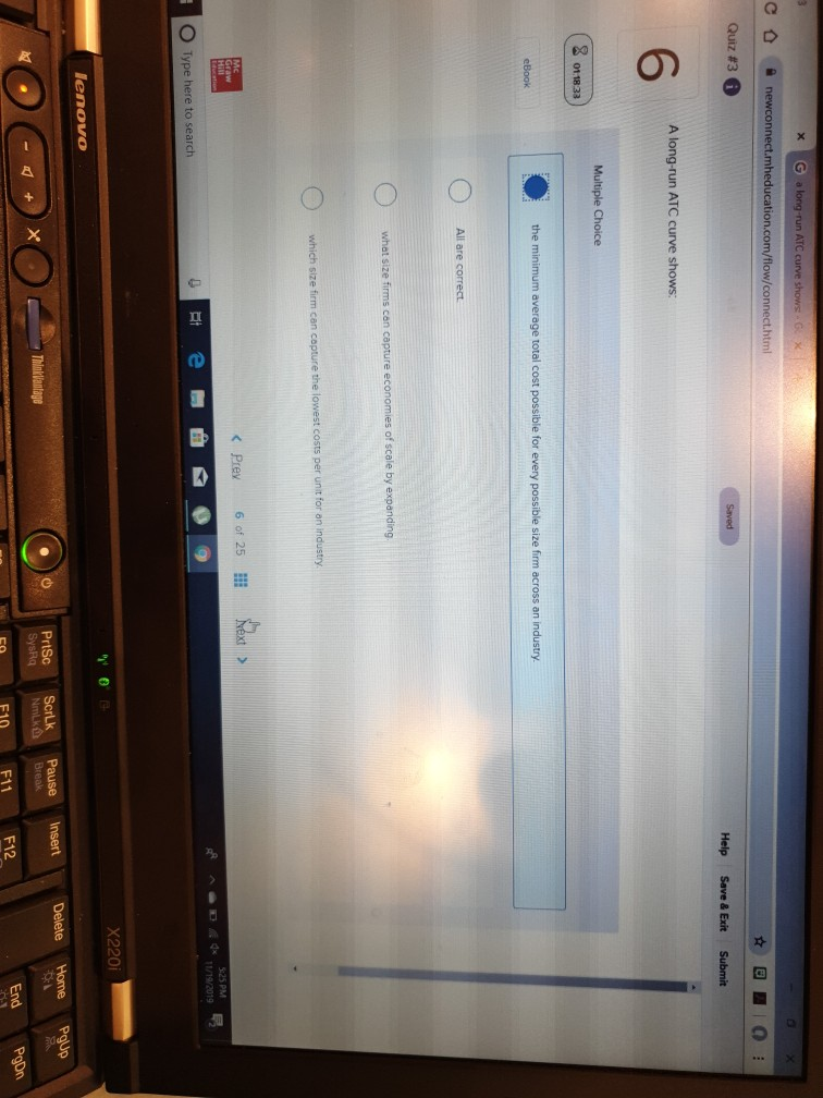 Solved: X G A Long-run ATC Curve Shows. G X C N Ewconnect.... | Chegg.com