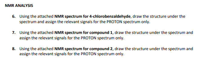 Solved NMR ANALYSIS 6. Using the attached NMR spectrum for | Chegg.com
