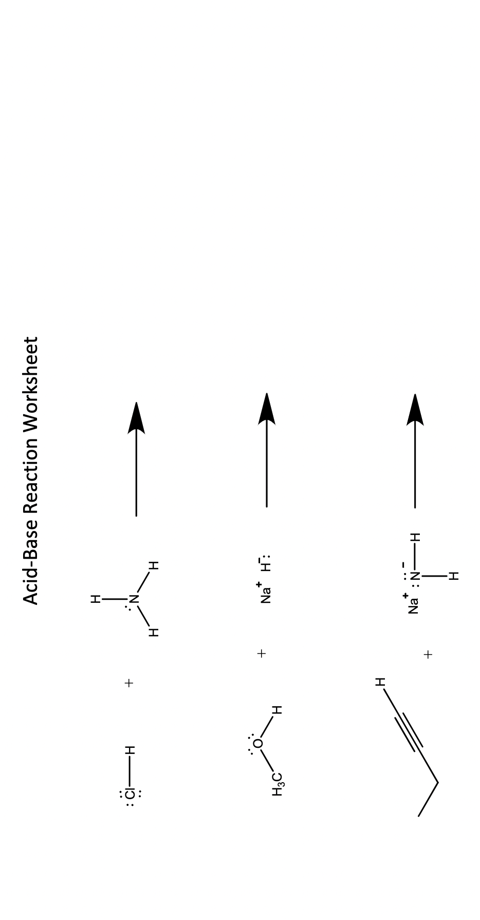 Solved Acid-Base Reaction Worksheet +Na+H−: + | Chegg.com