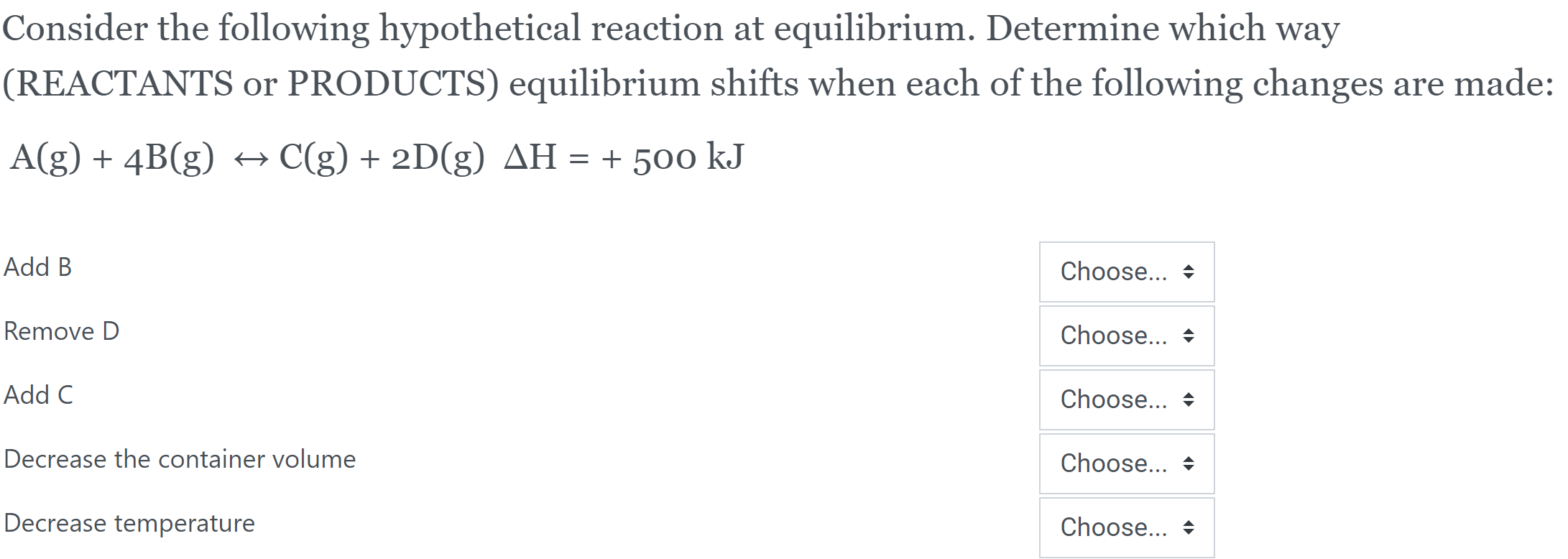 Solved Consider the following hypothetical reaction at | Chegg.com