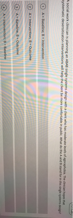 Solved A social work clinician is planning an ABAB single | Chegg.com