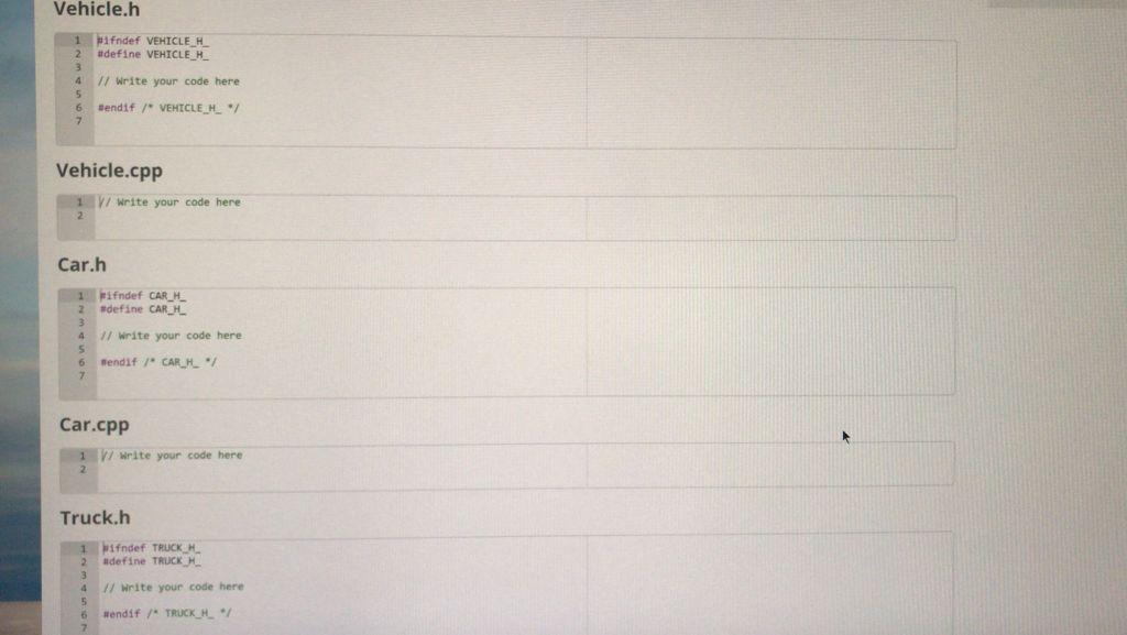 Solved 1) Write necessary.cpp and.h files for abstract | Chegg.com