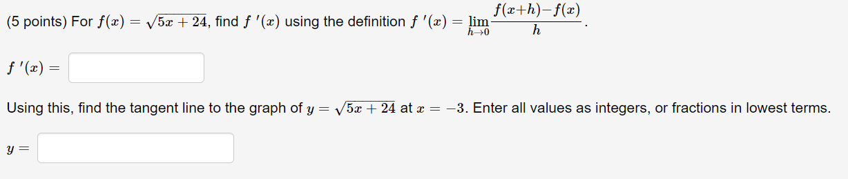 Solved (5 points) Evaluate the following limits: 1. | Chegg.com