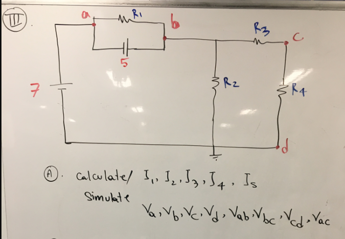Solved MRI ④. Calculate/ I, I, 53, 54, Is att Vai Vo vc vd | Chegg.com