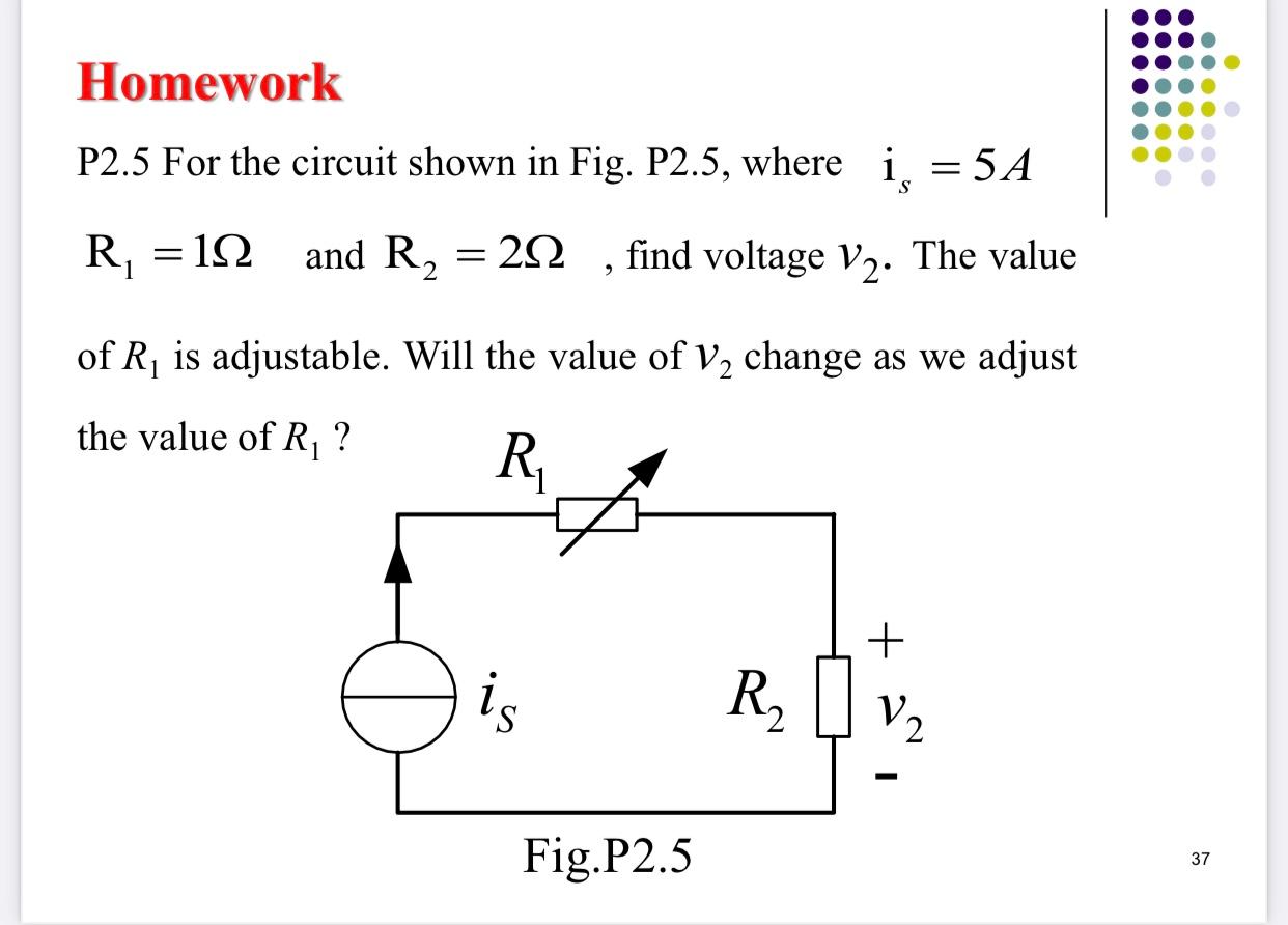 Solved Homework P2.5 For the circuit shown in Fig. P2.5, | Chegg.com