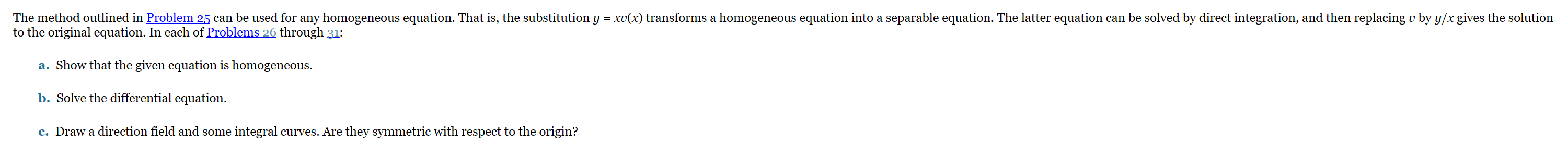 Solved to the original equation. In each of Problems 26 | Chegg.com