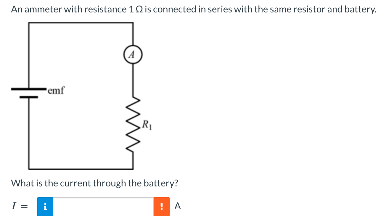 Solved An ammeter with resistance 1Ω is connected in series | Chegg.com