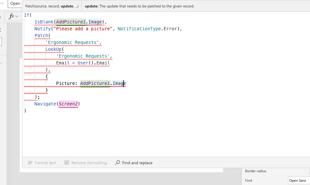 Solved Why isnt this code working within PowerApps? I am | Chegg.com