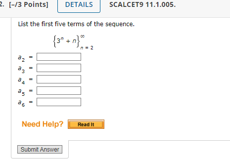 Solved List the first five terms of the | Chegg.com