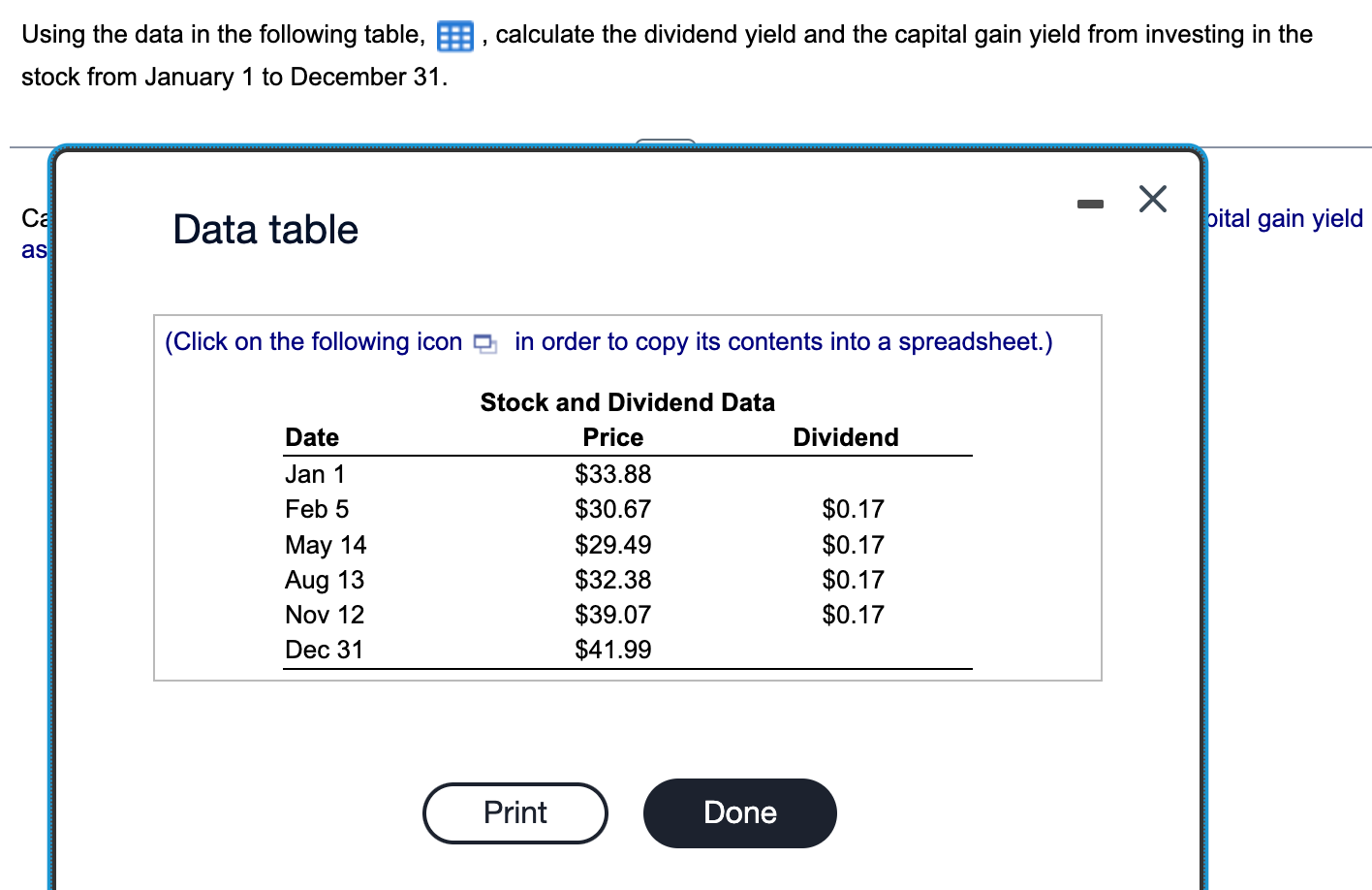Solved Jsing The Data In The Following Table Calculate