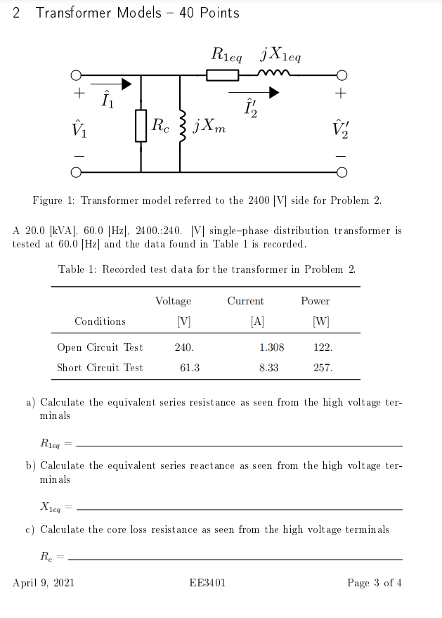 Solved 2 Transformer Models - 40 Points Rieq jXleq +O + Î Î' | Chegg.com