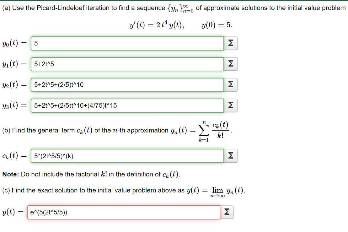 Solved (a) Use the Picard-Lindeloef iteration to find a | Chegg.com
