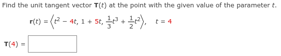Solved Find the unit tangent vector T(t) at the point with | Chegg.com
