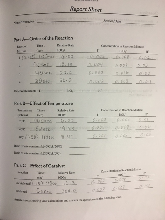Solved Report Sheet Section/Date Name/Instrictor Part | Chegg.com