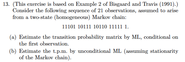 Solved 13. (This exercise is based on Example 2 of Bisgaard | Chegg.com