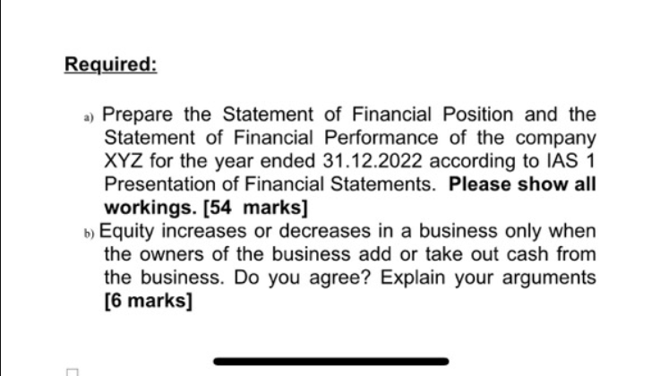 XYZ Company, a retail business, has been trading for | Chegg.com