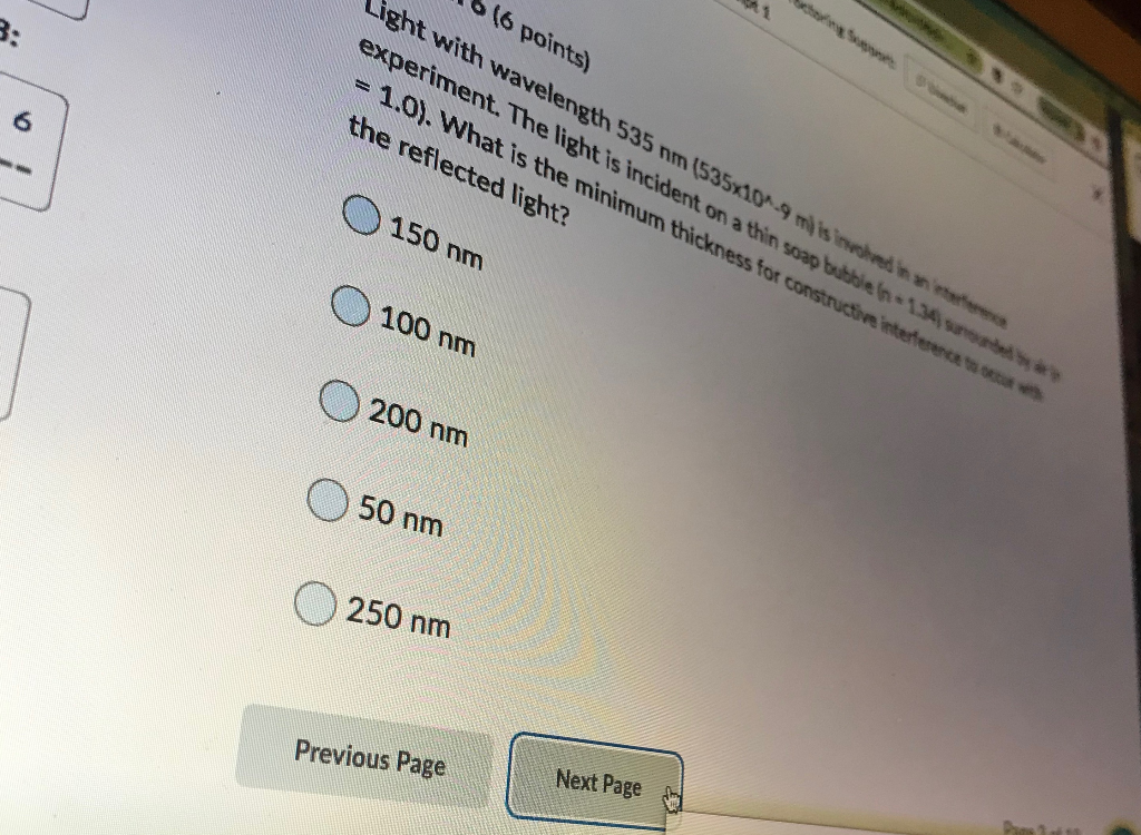Solved 1 . • 16 points) Light with wavelength 535 nm | Chegg.com