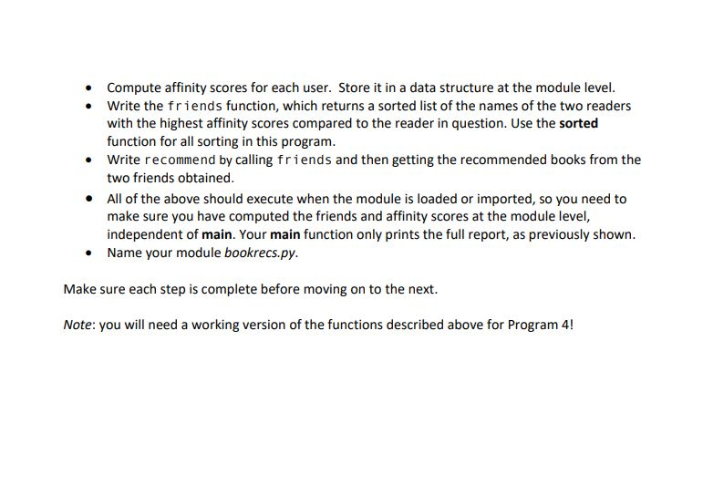 Solved Project 2: Book Recommendations CS 1410 Background | Chegg.com