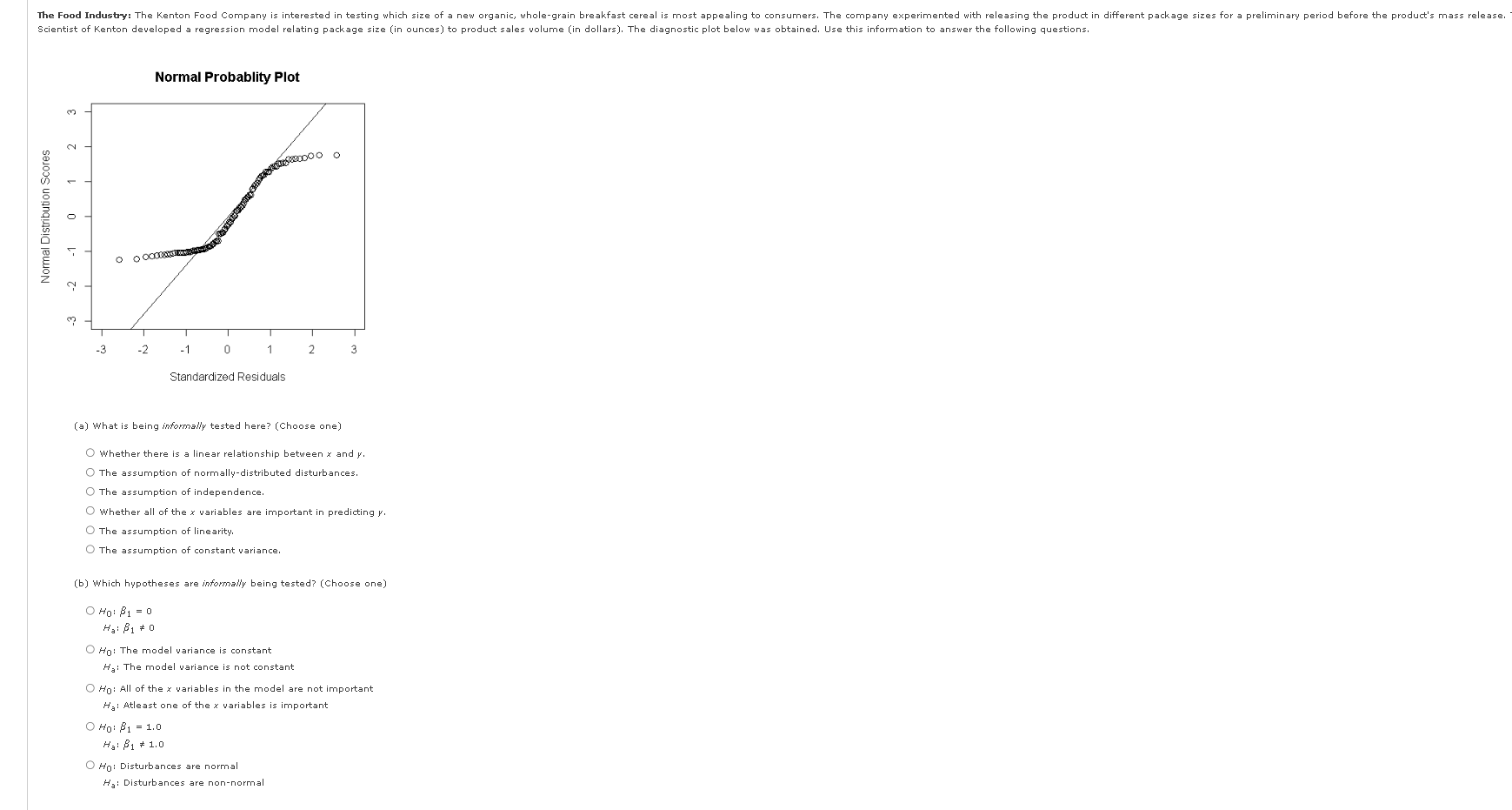 Solved (a) What is being informally tested here? (Choose | Chegg.com Solved (a) What is being informally tested here? (Choose | Chegg.com