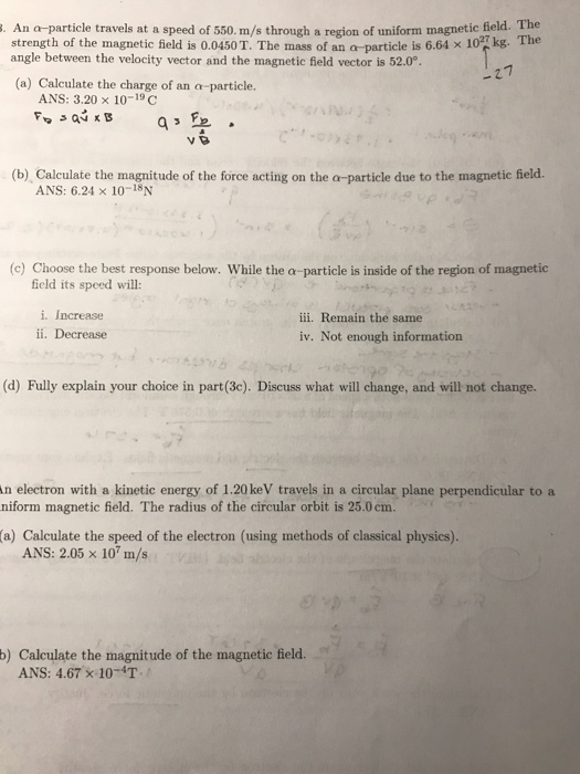 Solved A alpha-particle travels at a speed of 550.m/s | Chegg.com