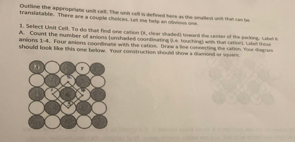 Solved Outline the appropriate unit cell. The unit cell is | Chegg.com