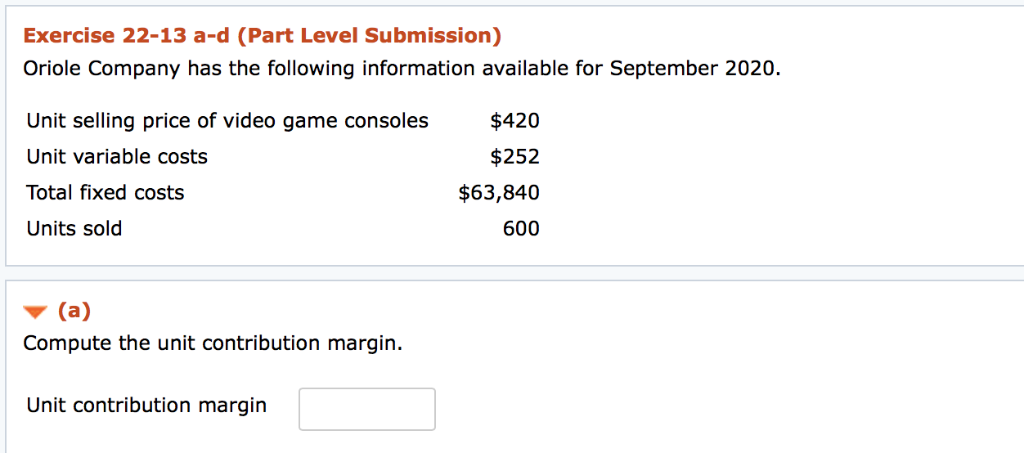 Solved Exercise 22-03 a1-a2 (Part Level Submission) The | Chegg.com