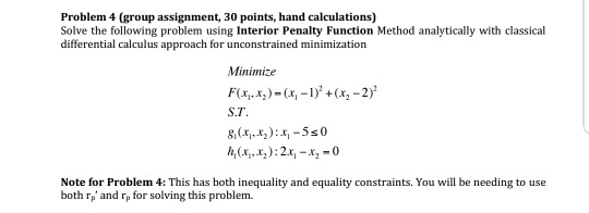 Solved Problem 4 (group assignment, 30 points, hand | Chegg.com