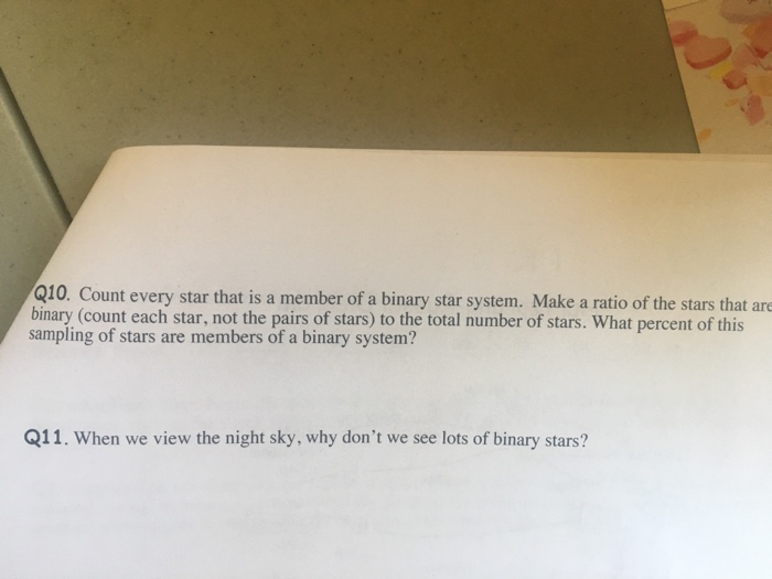 Solved Q10. Count every star that is a member of a binary | Chegg.com