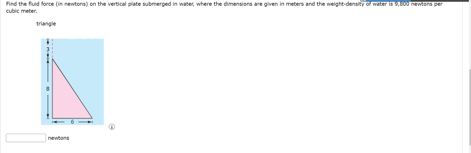 Solved Find the fluid force (in newtons) on the vertical | Chegg.com