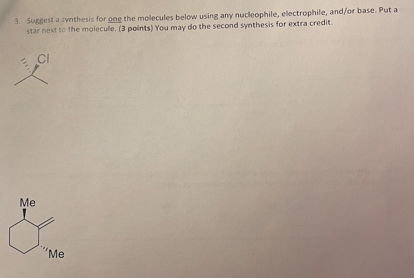 Solved Suggest a synthesis for one the molecules below using | Chegg.com