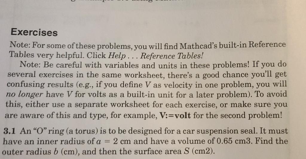 Solved Exercises Note: For some of these problems, you will | Chegg.com